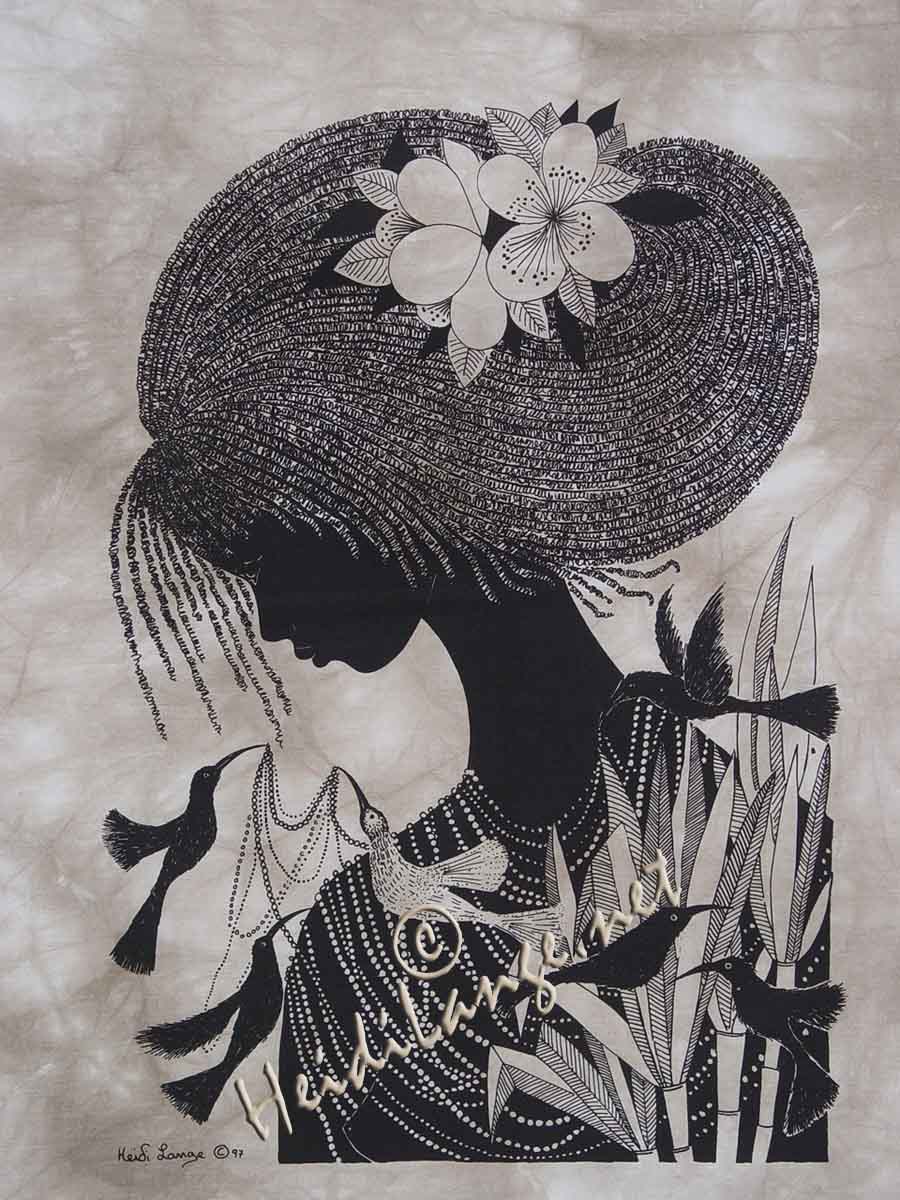 Heidi Lange Girl with Sunbirds #206 in Women - $89.99